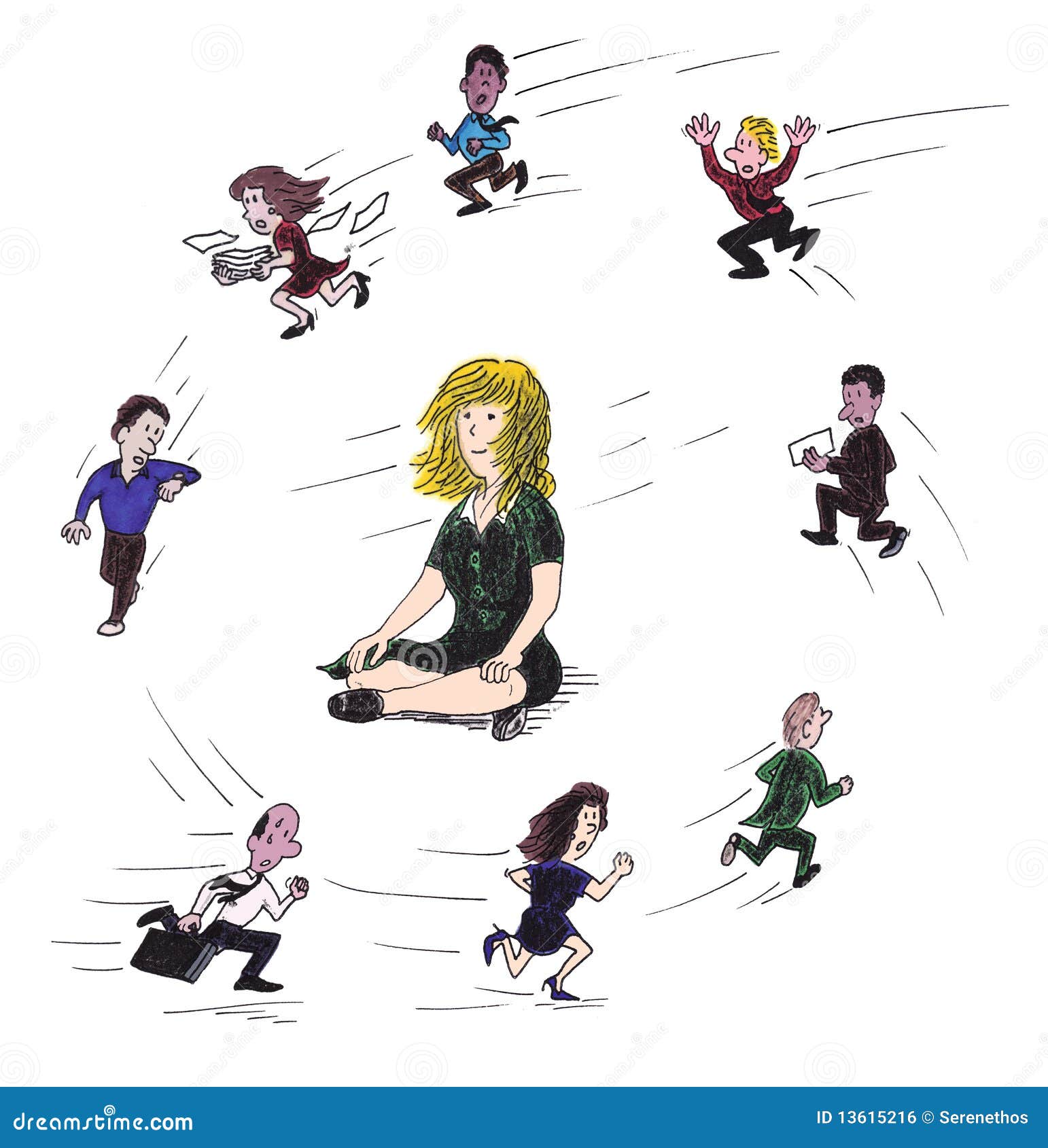 Getting Anywhere Running Around? without Words Stock Illustration ...