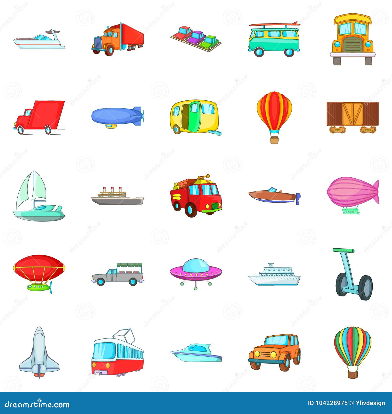 Getting Around the World Icons Set, Cartoon Style Stock Vector ... Getting Around the World Icons Set, Cartoon Style Stock Vector ...