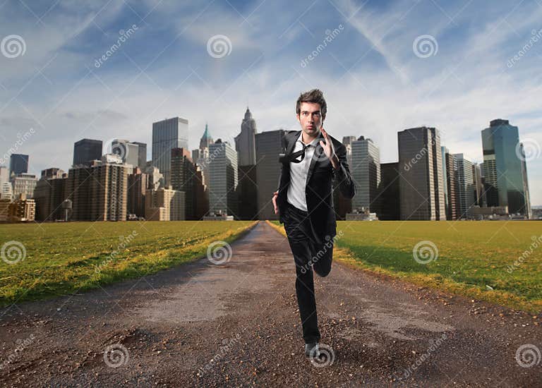Getting away stock image. Image of finance, path, building - 12744001