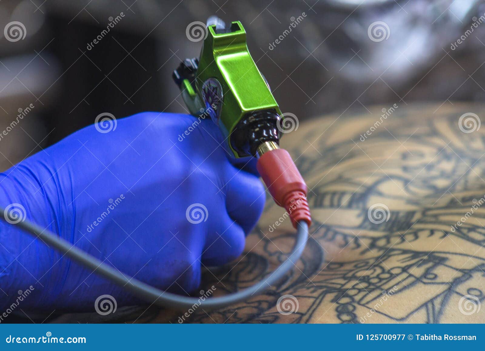 Getting a Back tattoo stock image. Image of tattoo, adding - 125700977