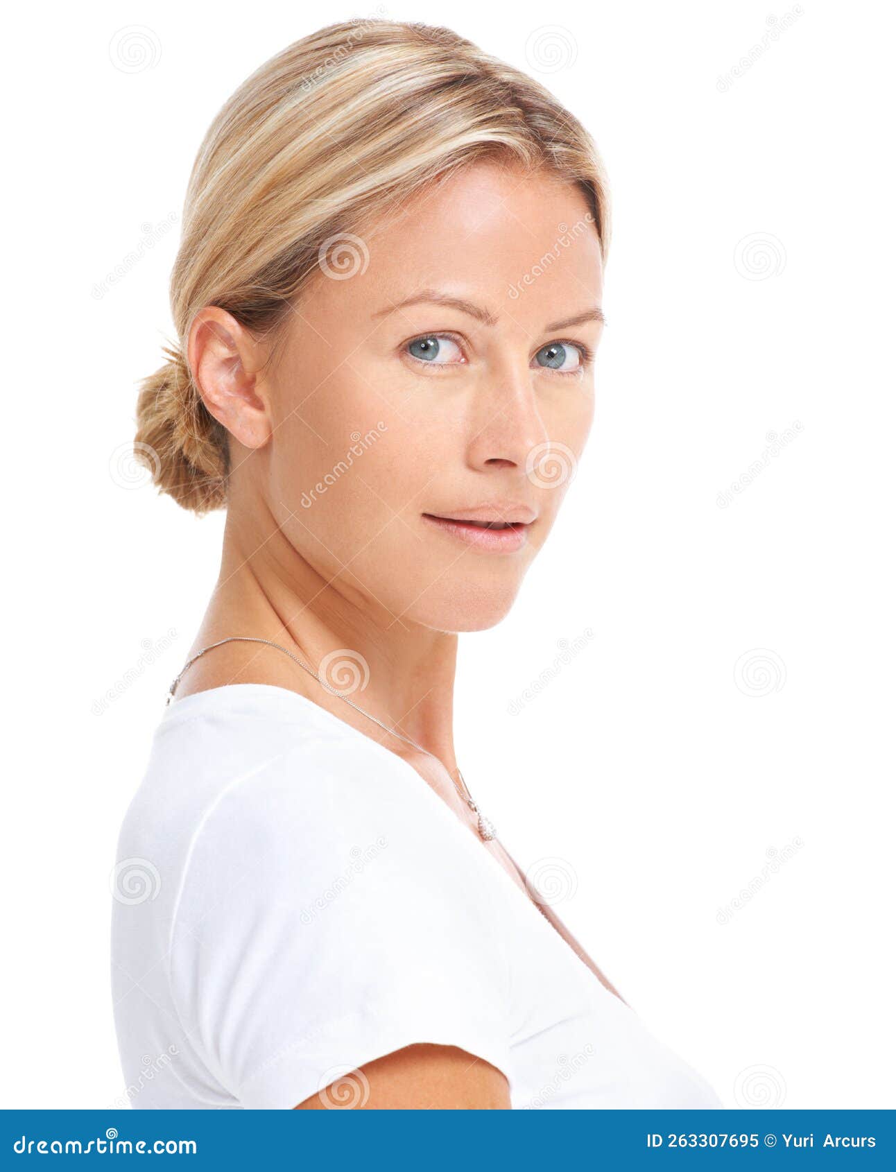 Getting Back To Basics. Studio Portrait of an Attractive Woman Posing ...