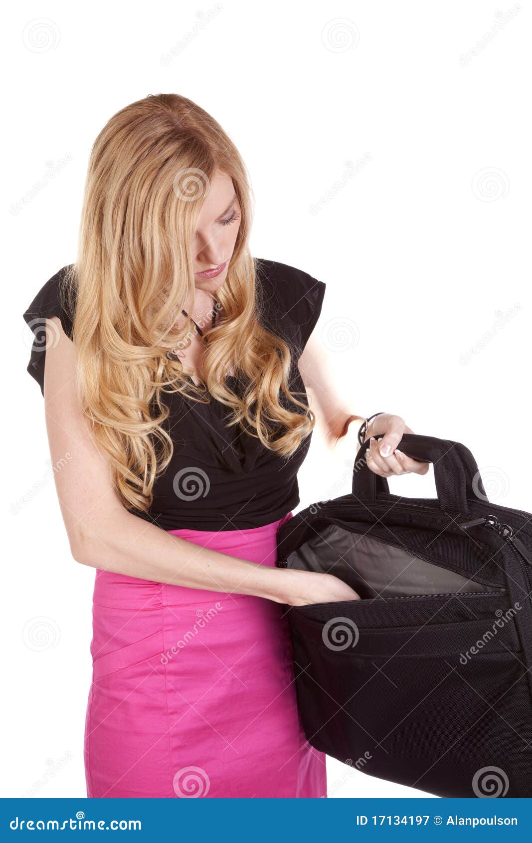 Getting in bag stock image. Image of activity, businesswoman - 17134197