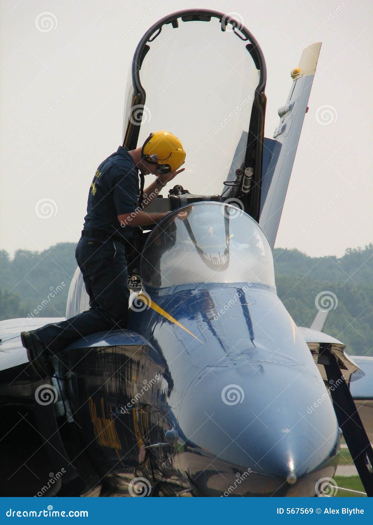 Getting in the Cockpit stock image. Image of navy, airplane - 567569