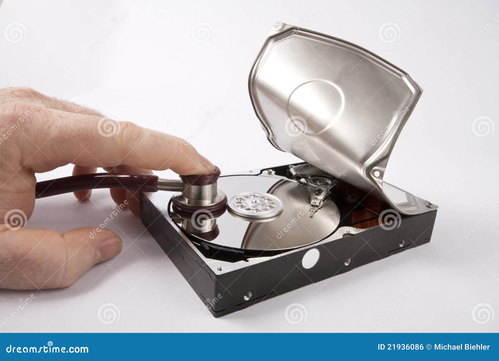 Getting data stock photo. Image of hand, metal, wiretap - 21936086