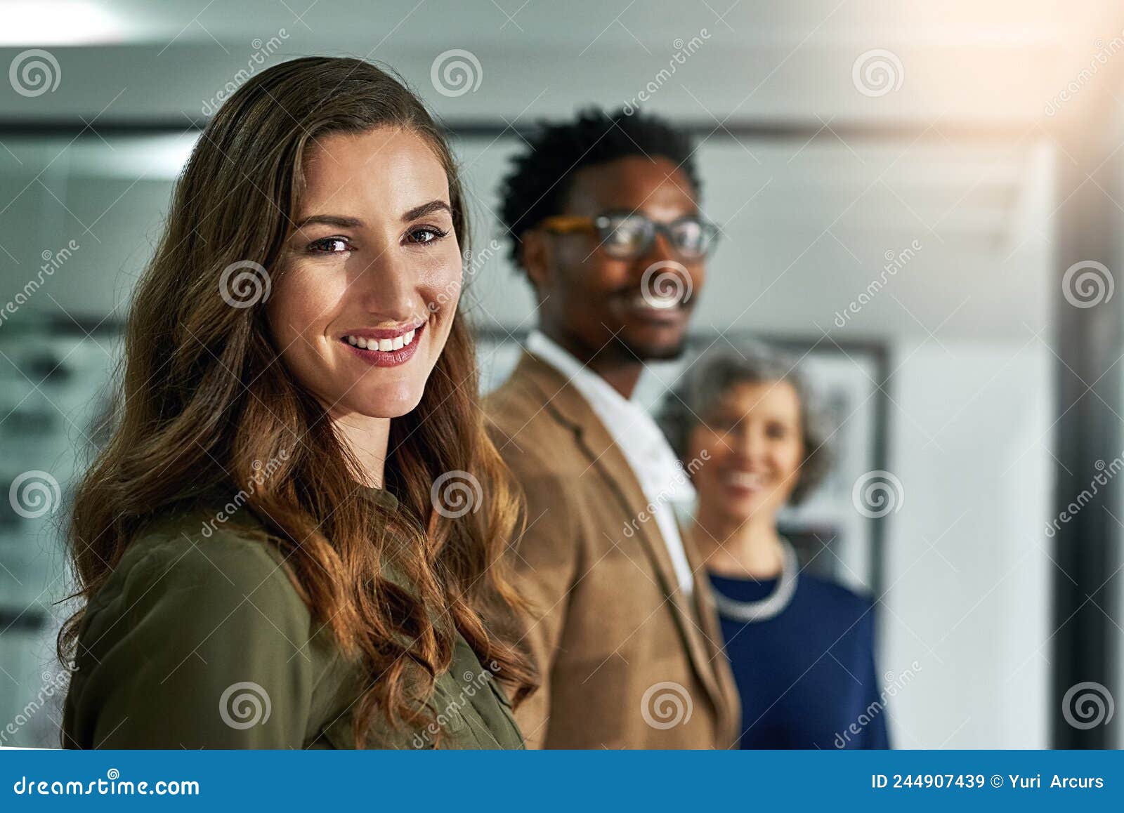 Getting it Done with Teamwork. Portrait of a Group of Businesspeople ...