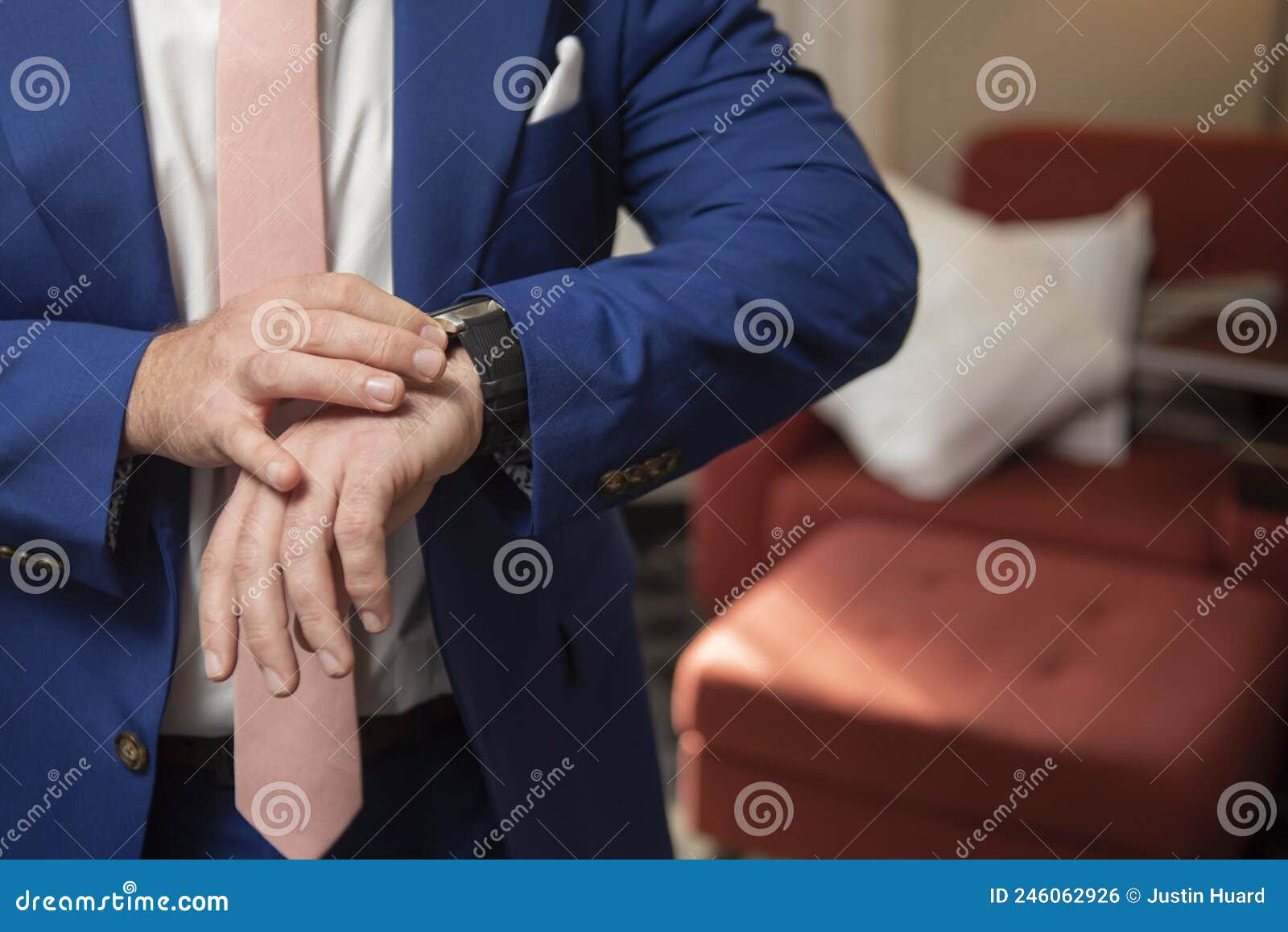 Getting Dressed and Ready for the Day in a Suit Stock Photo - Image of ...