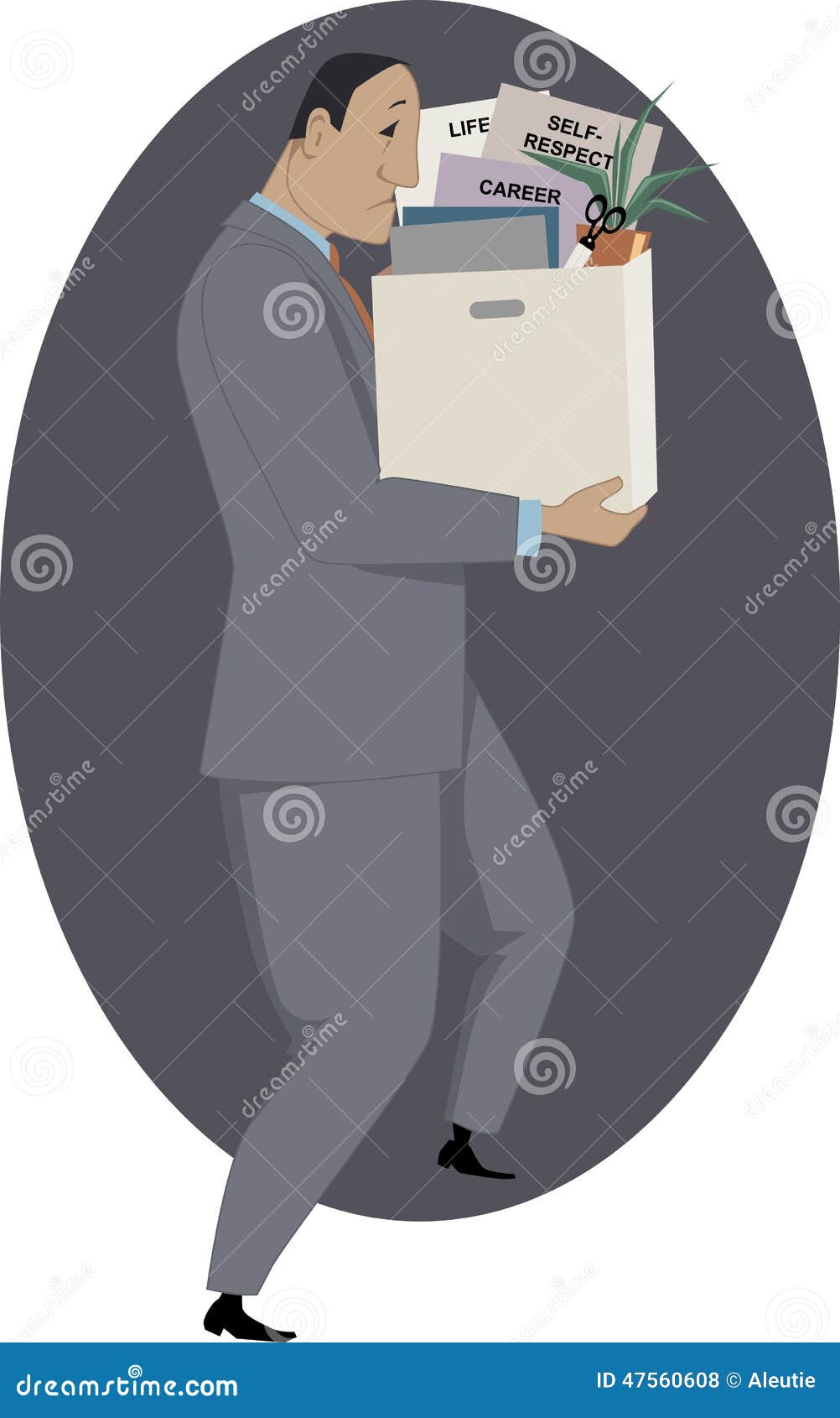 Getting fired stock vector. Illustration of wellfair - 47560608
