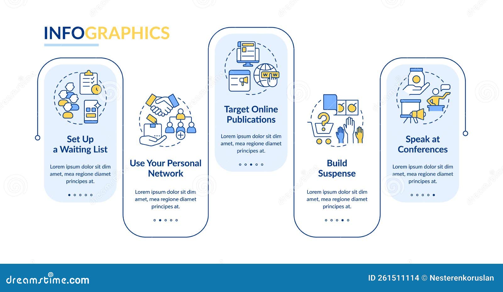 Getting First Clients Strategy Rectangle Infographic Template Stock ...