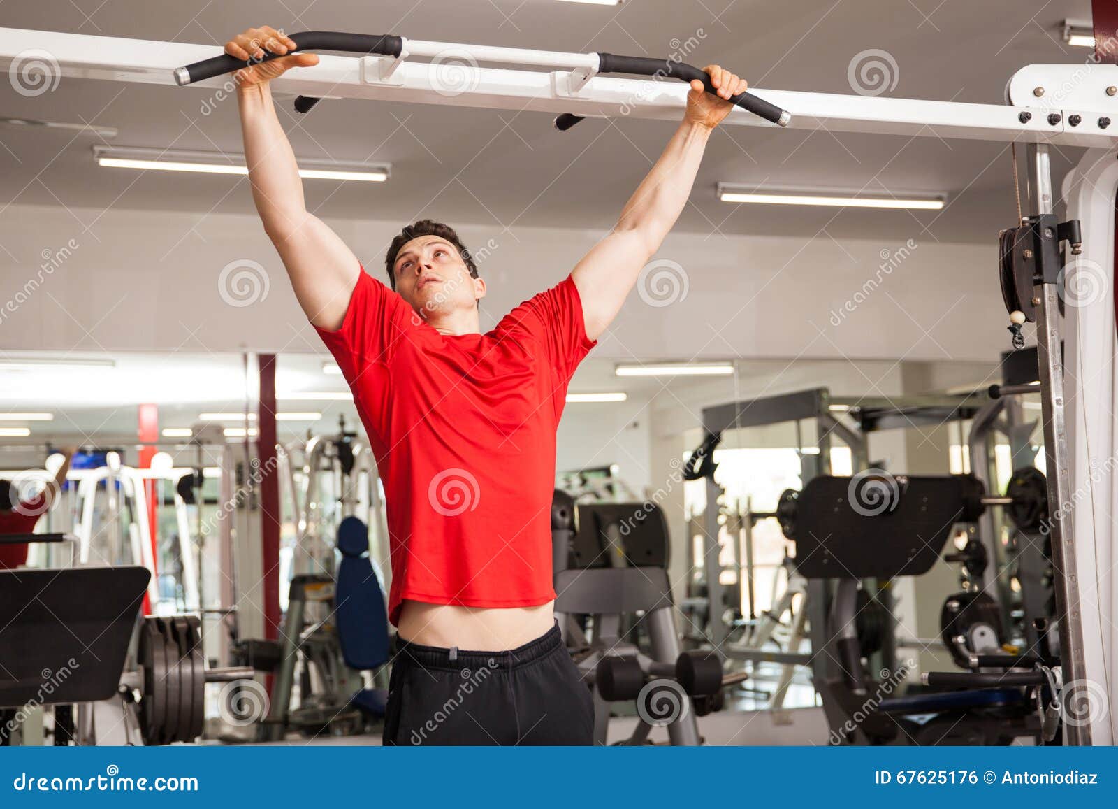 Getting a Good Grip before Doing Pull Ups Stock Photo - Image of muscle ...