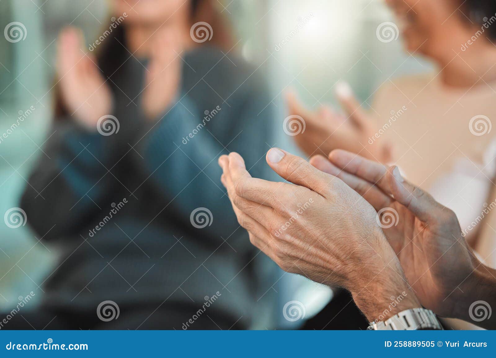 Getting Help is the First Step To Freedom. People Clapping Hands during ...