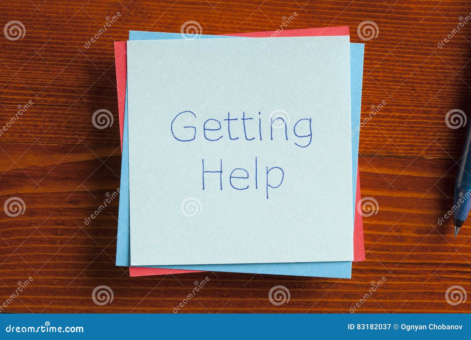 Getting Help Written on a Note Stock Image - Image of assist ...