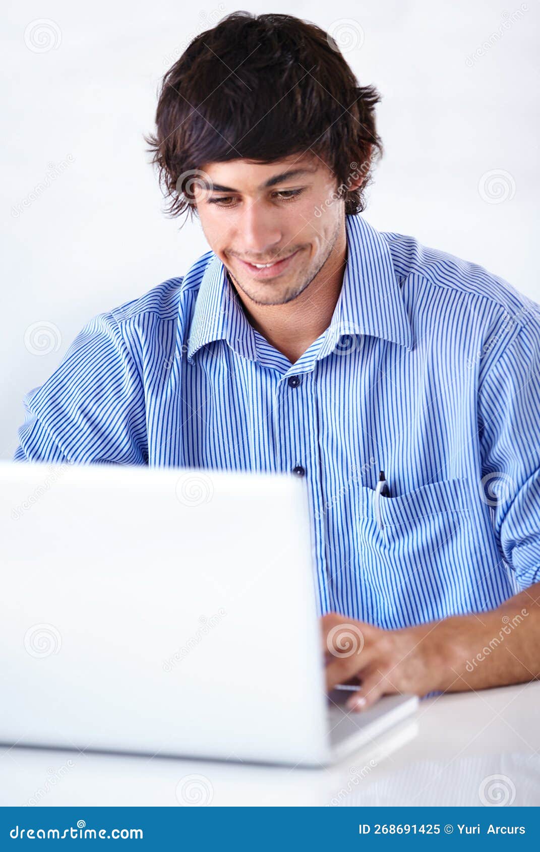 Getting His Head Around the Project. a Young Business Professional at ...