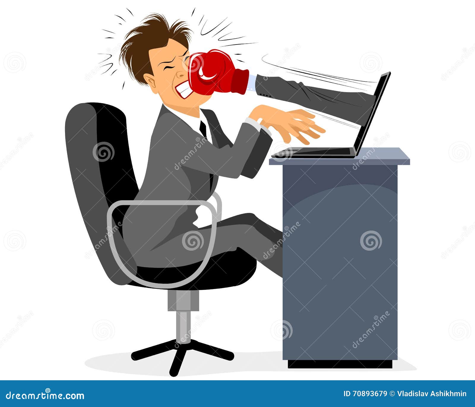 Getting hit in the face stock vector. Illustration of moment - 70893679