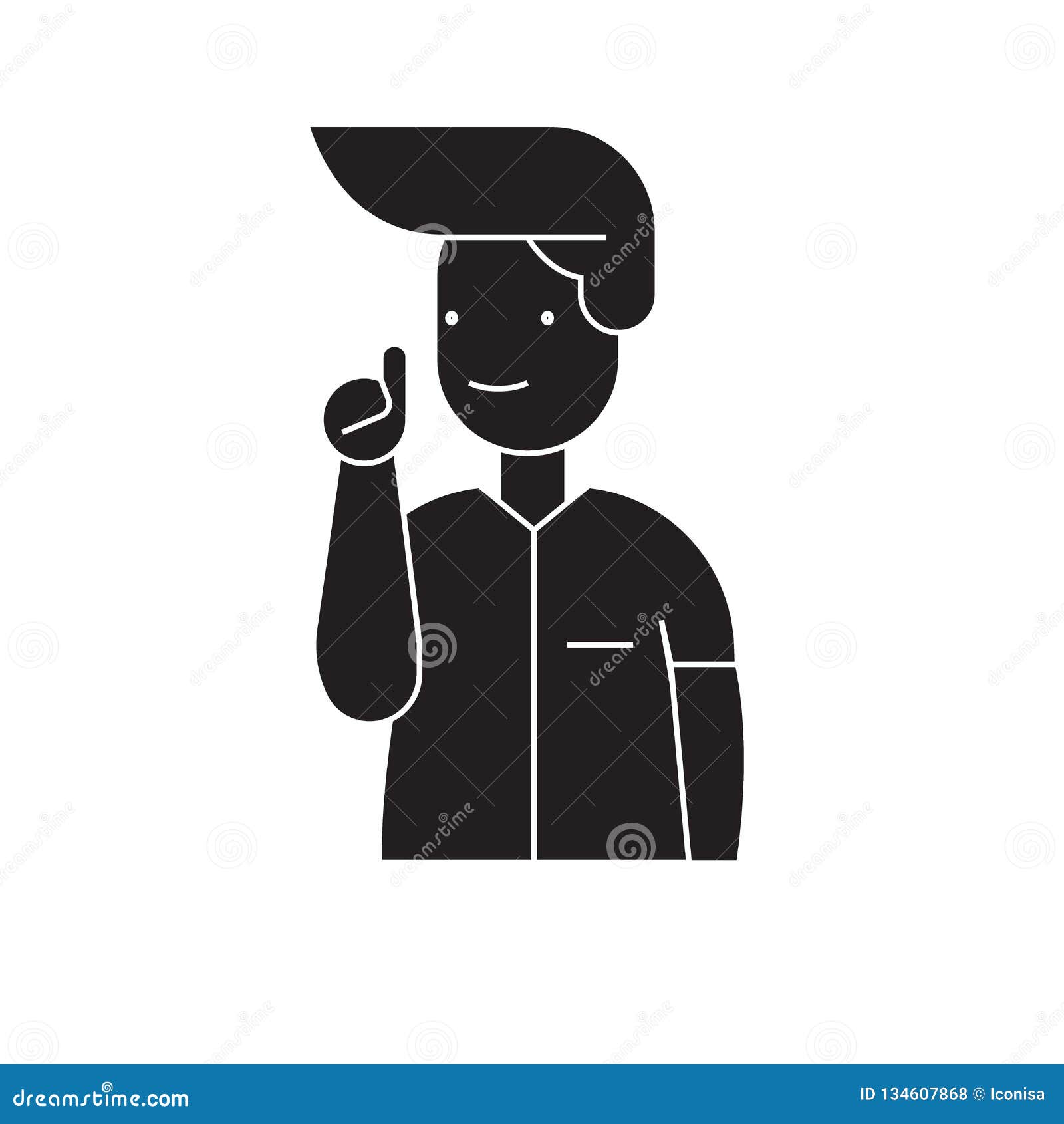 Getting an Idea Black Vector Concept Icon. Getting an Idea Flat ...