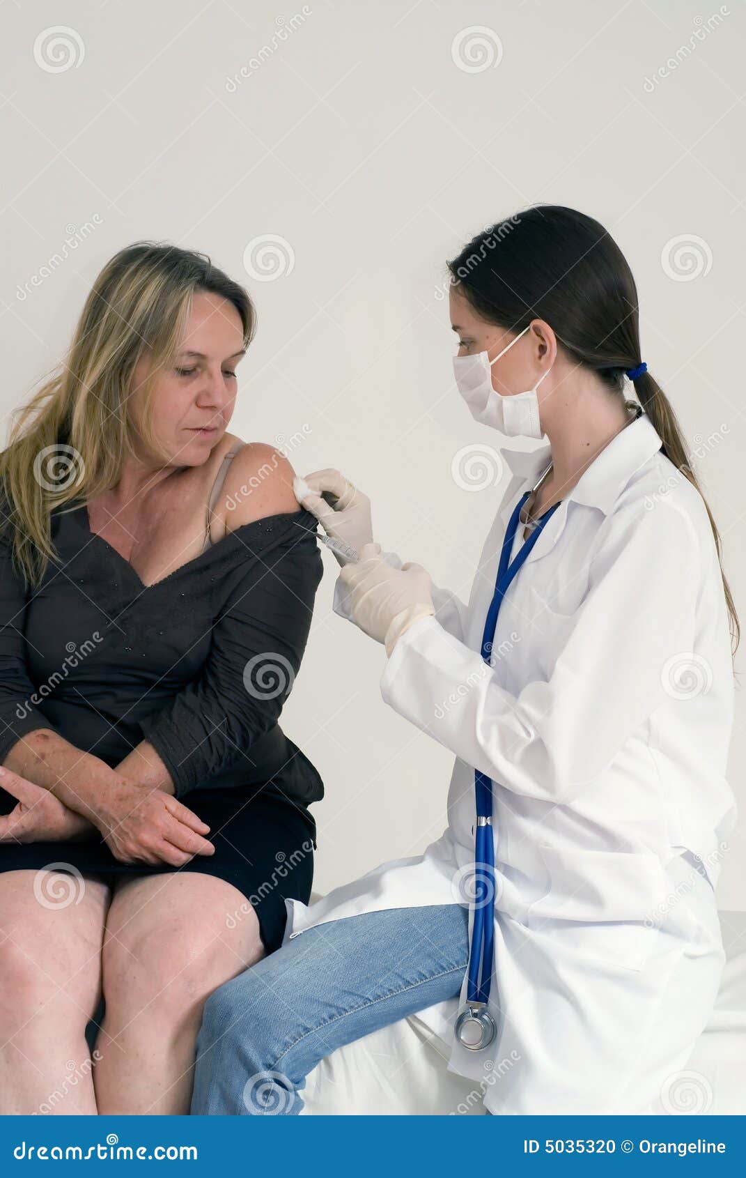 Getting an Injection stock photo. Image of women, medical - 5035320