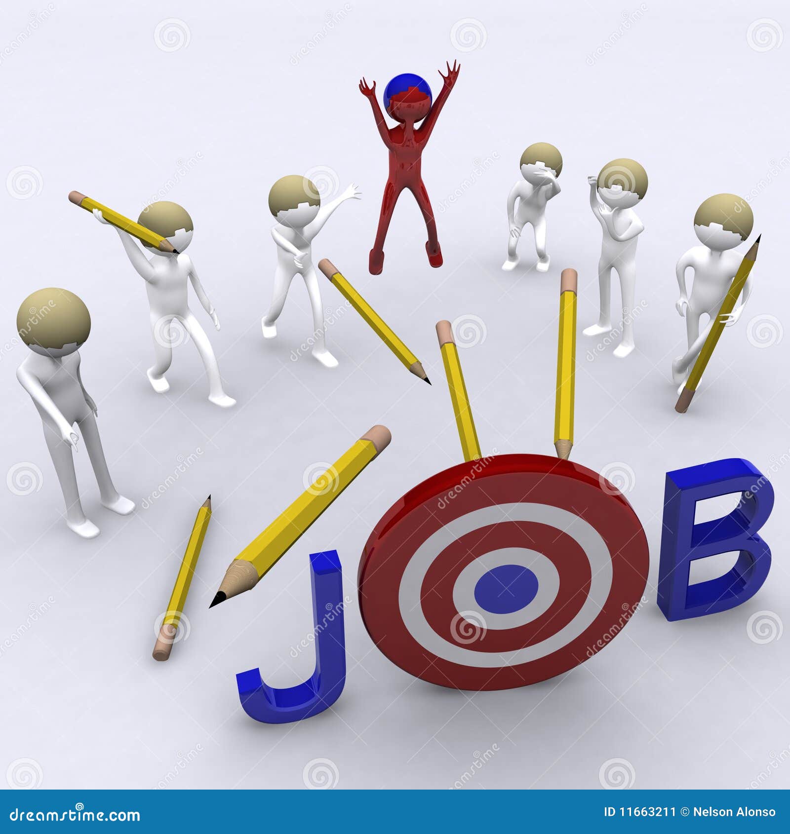 Getting the Job stock illustration. Illustration of people - 11663211