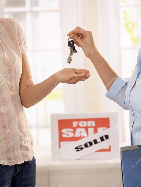Getting keys to new house stock photo. Image of sell - 17724892