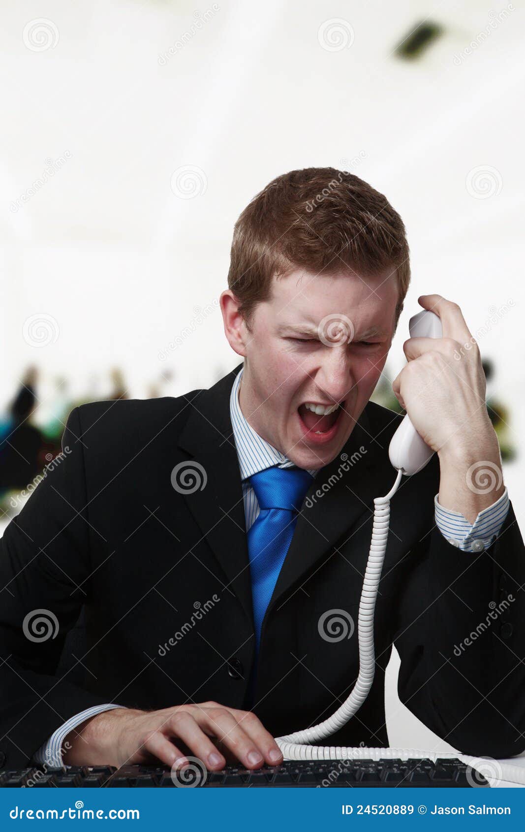 Getting mad at work stock image. Image of communication - 24520889