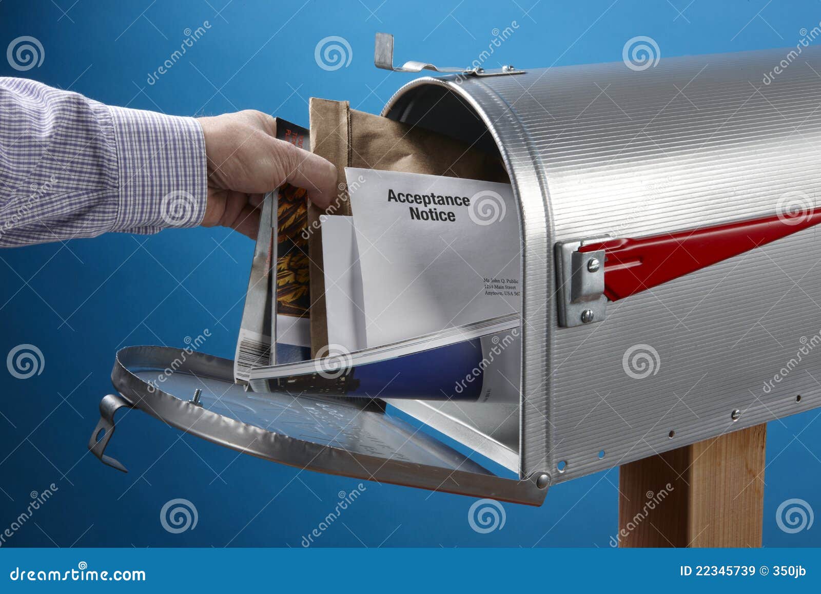 Getting the mail stock image. Image of open, mail, hand - 22345739