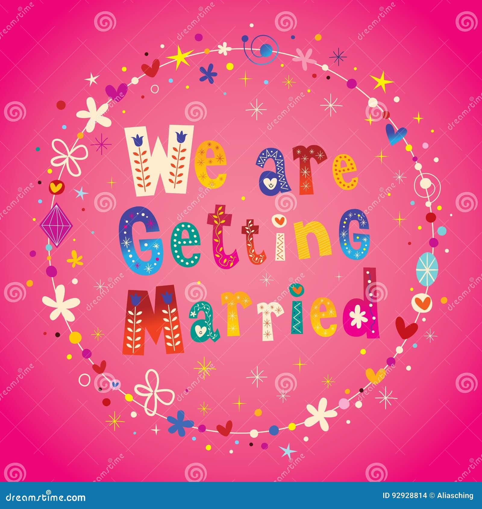 We are getting married stock vector. Illustration of marriage - 92928814