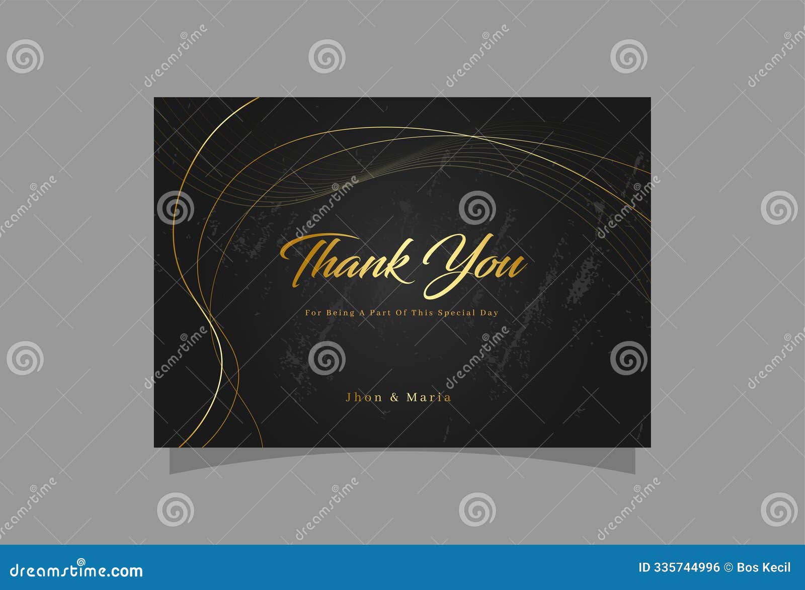 We are Getting Married Thank You Card Stock Illustration - Illustration ...
