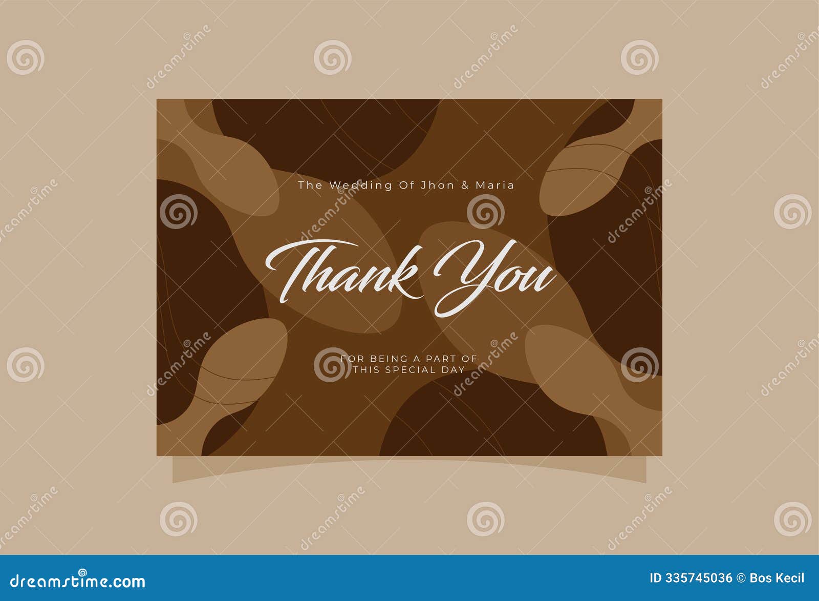 We are Getting Married Thank You Card Stock Illustration - Illustration ...