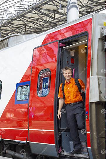 Getting off a train stock photo. Image of door, alight - 2643986