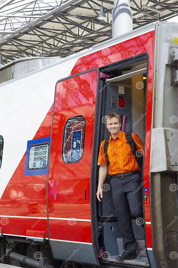 Getting off a train stock photo. Image of door, alight - 2643986