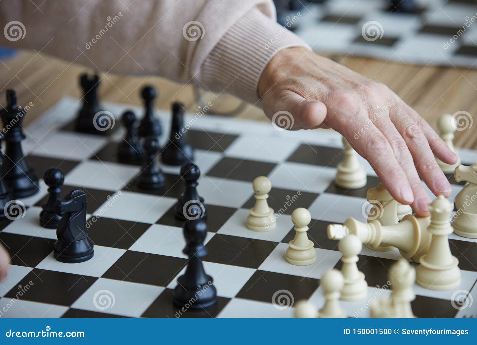 Getting Opponent Chess Figure Stock Photo - Image of playing, move ...