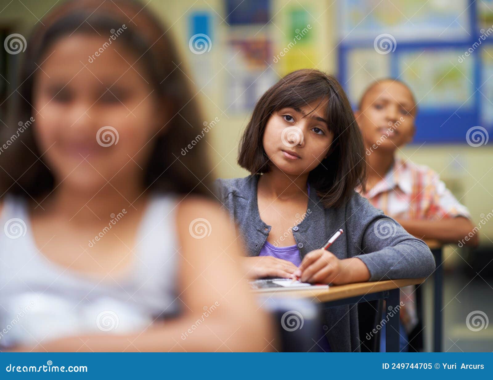 Getting Our Learn on. a Group of Students Sitting in Class. Stock Image ...