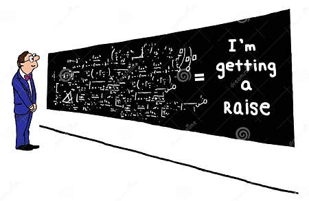 Getting a Raise stock illustration. Illustration of calculations - 65921768