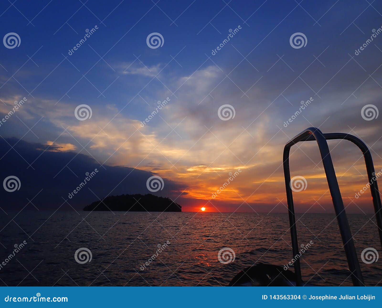 Getting Ready for an Adventure of Night Dive with Beautiful Sunset View ...