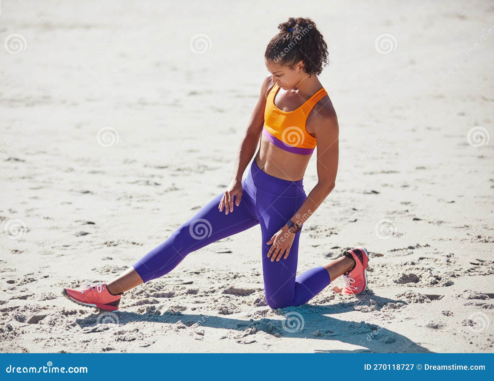 Getting Ready for Another Good Workout. a Sporty Young Woman Practising ...