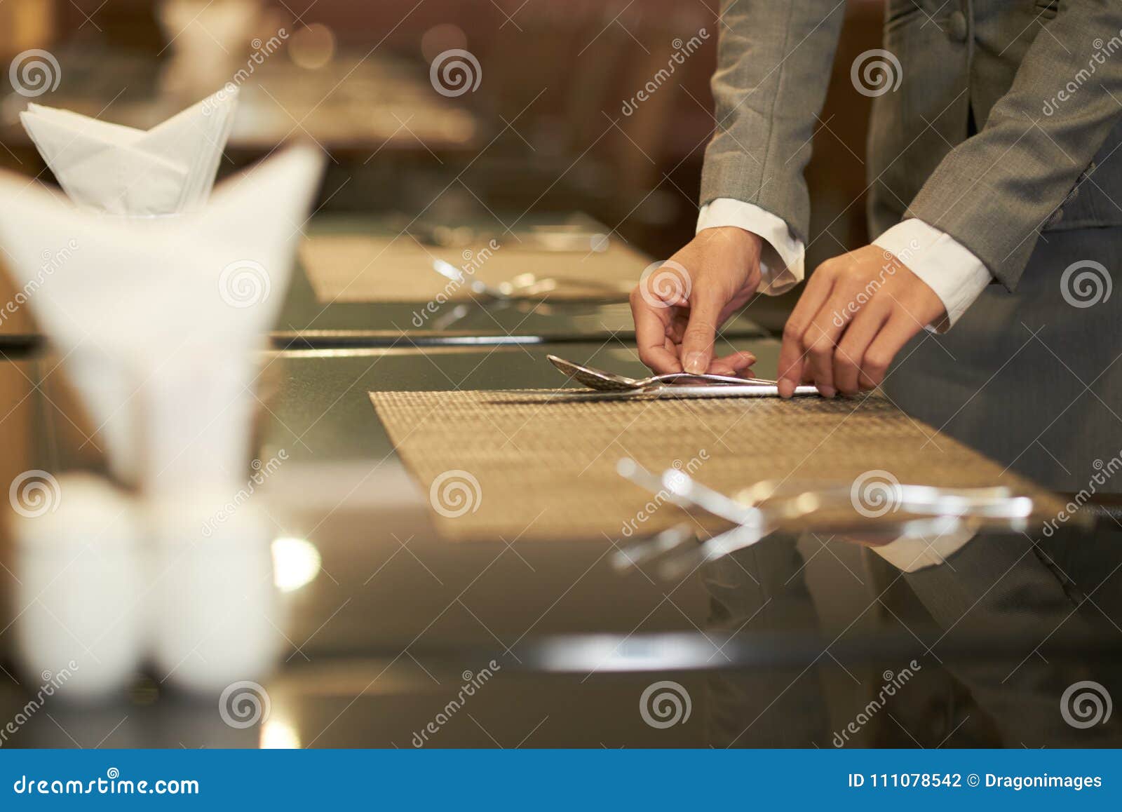 Getting Ready for Big Dinner Stock Photo - Image of welcome, manager ...
