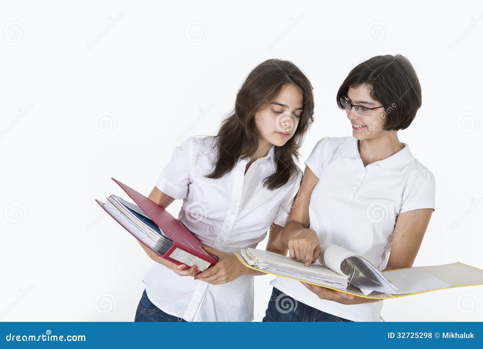 Getting ready for exam stock photo. Image of girls, discussing - 32725298
