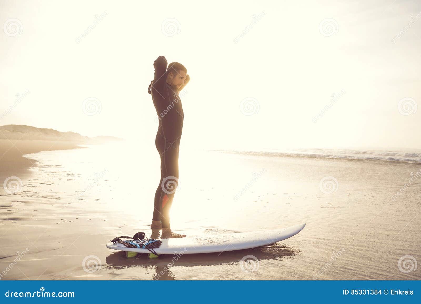 Getting ready for surf stock photo. Image of surfer, hobby - 85331384