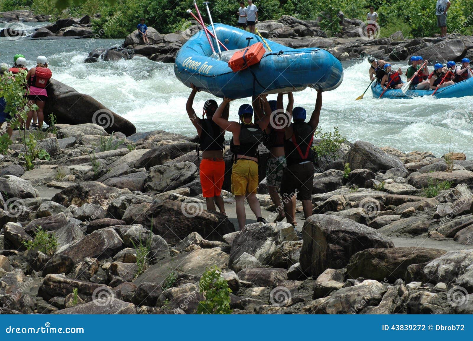 Getting Ready To Go Rafting. Editorial Photography - Image of friends ...
