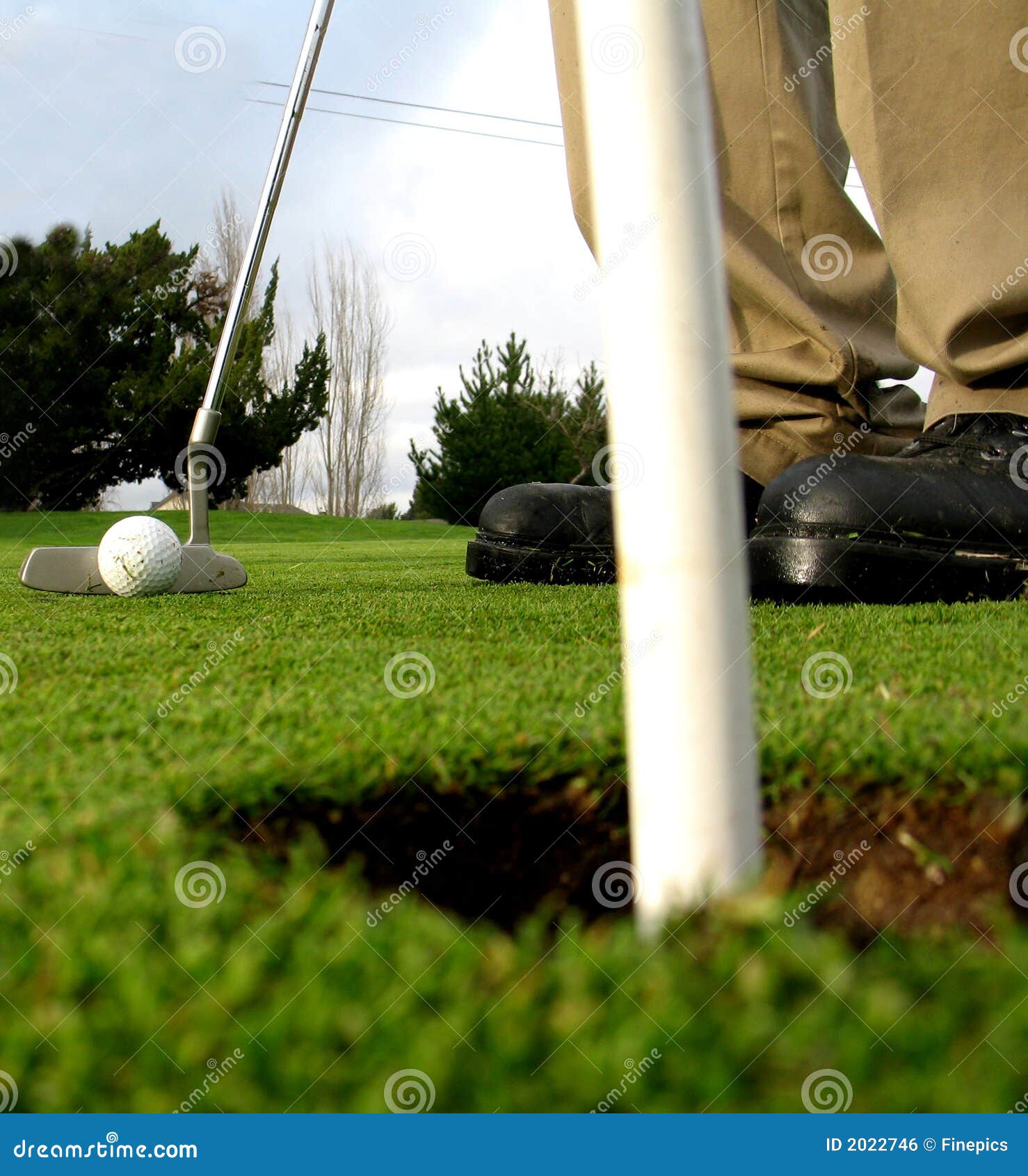 Getting Ready To Sink the Putt Stock Photo - Image of holes, fairway ...