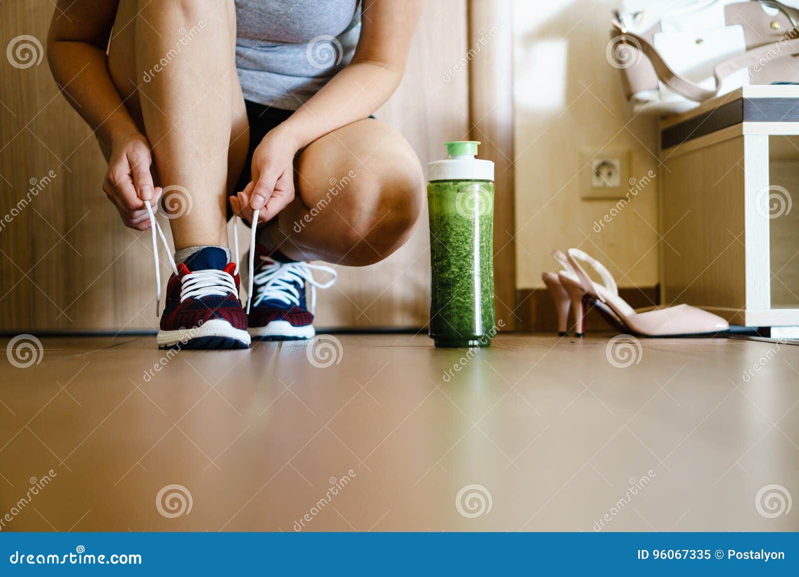 Getting Ready for Training. Running and a Healthy Lifestyle. Stock ...