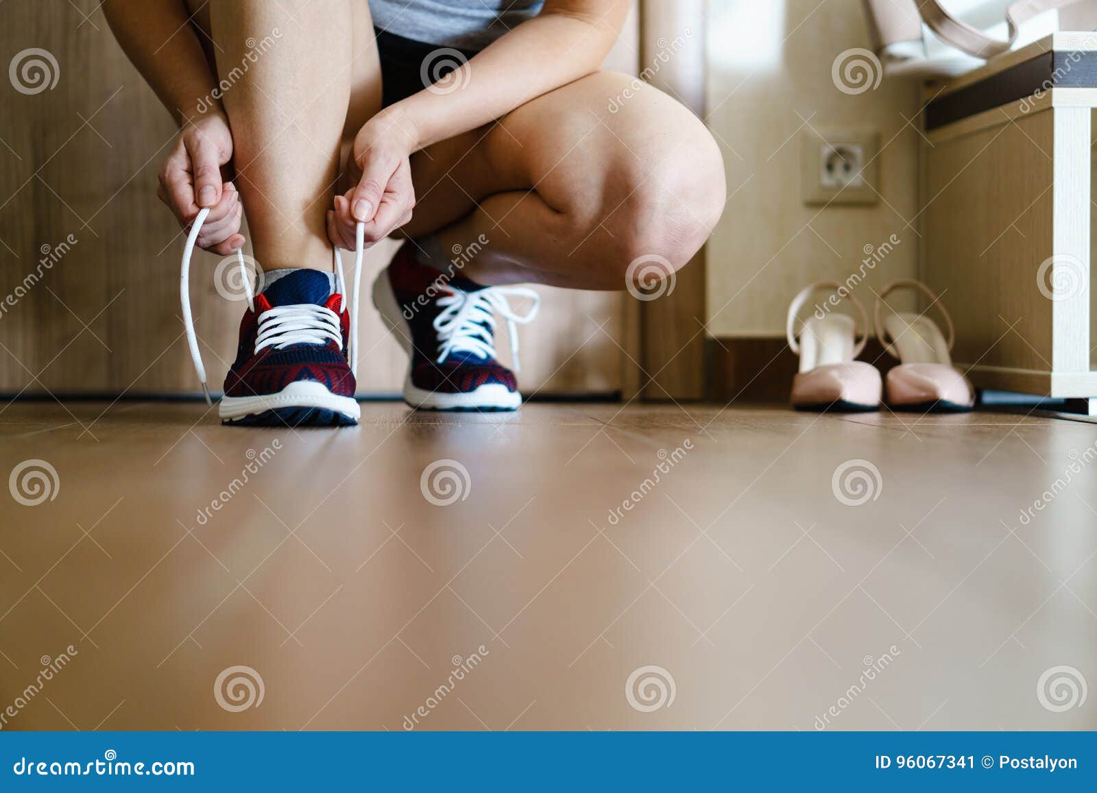 Getting Ready for Training. Running and a Healthy Lifestyle. Stock ...