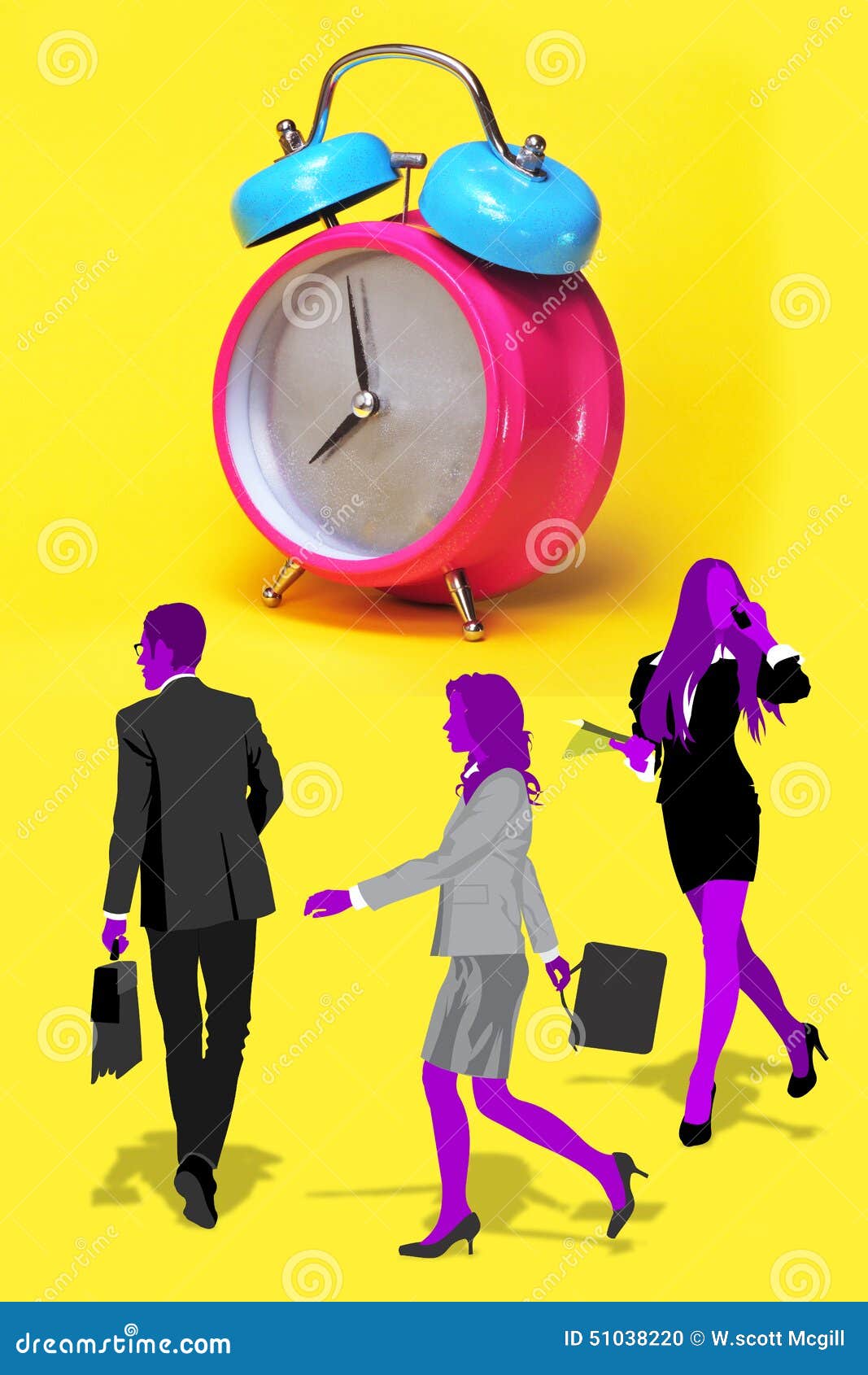 Getting ready for Work. stock illustration. Illustration of collar ...