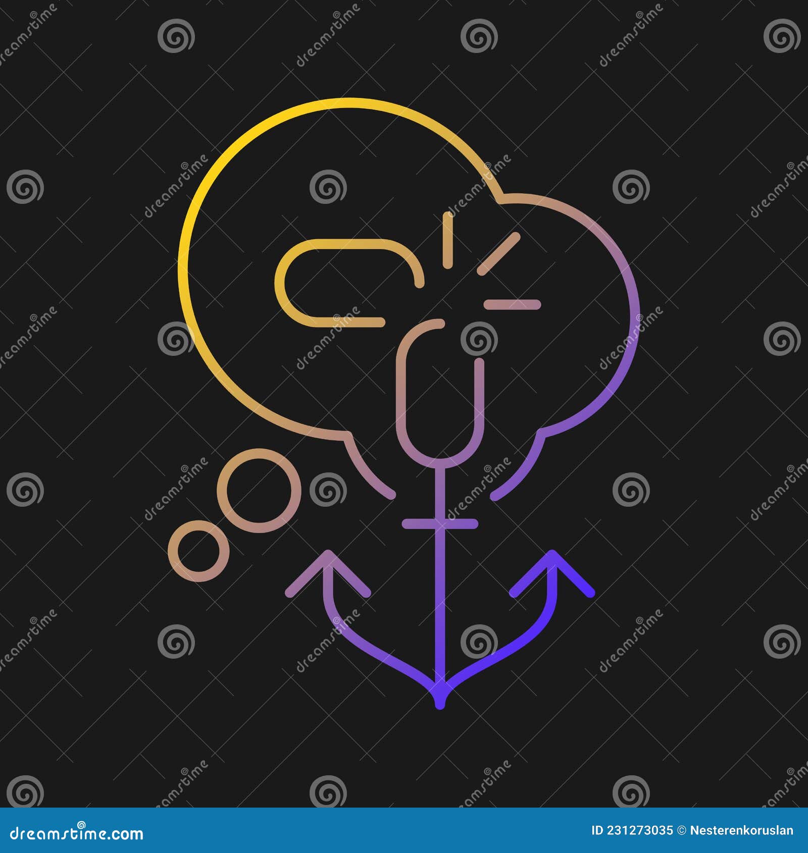 Getting Rid of Biases Vector Icon for Dark Theme Stock Vector ...