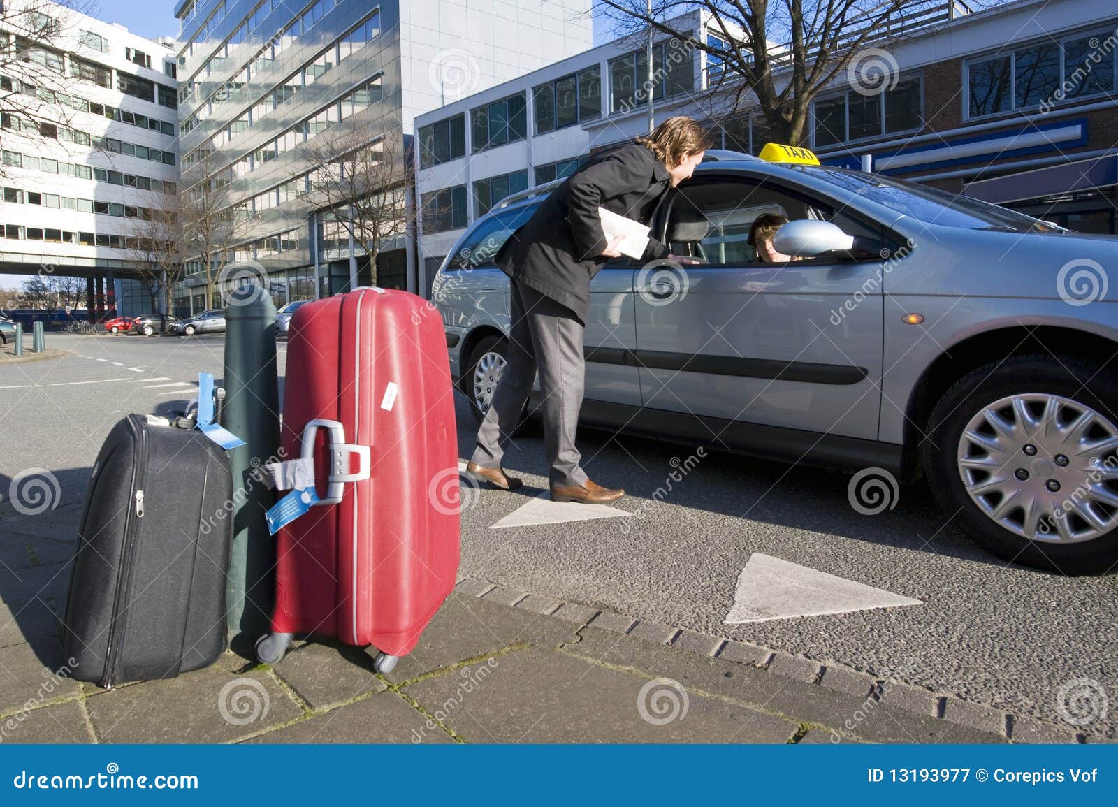 Getting a ride stock image. Image of luggage, sunny, asking - 13193977
