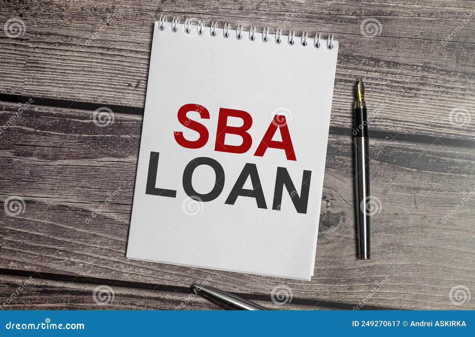 Getting a SBA Loan Words on Notepad and Pen Stock Image - Image of ...