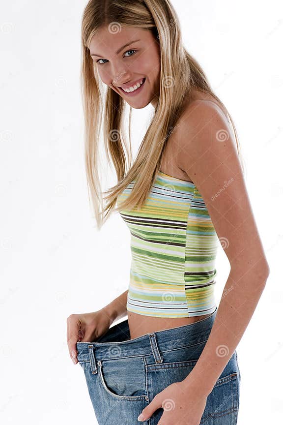 Getting slim stock photo. Image of girlone, eating, isolated - 12446098