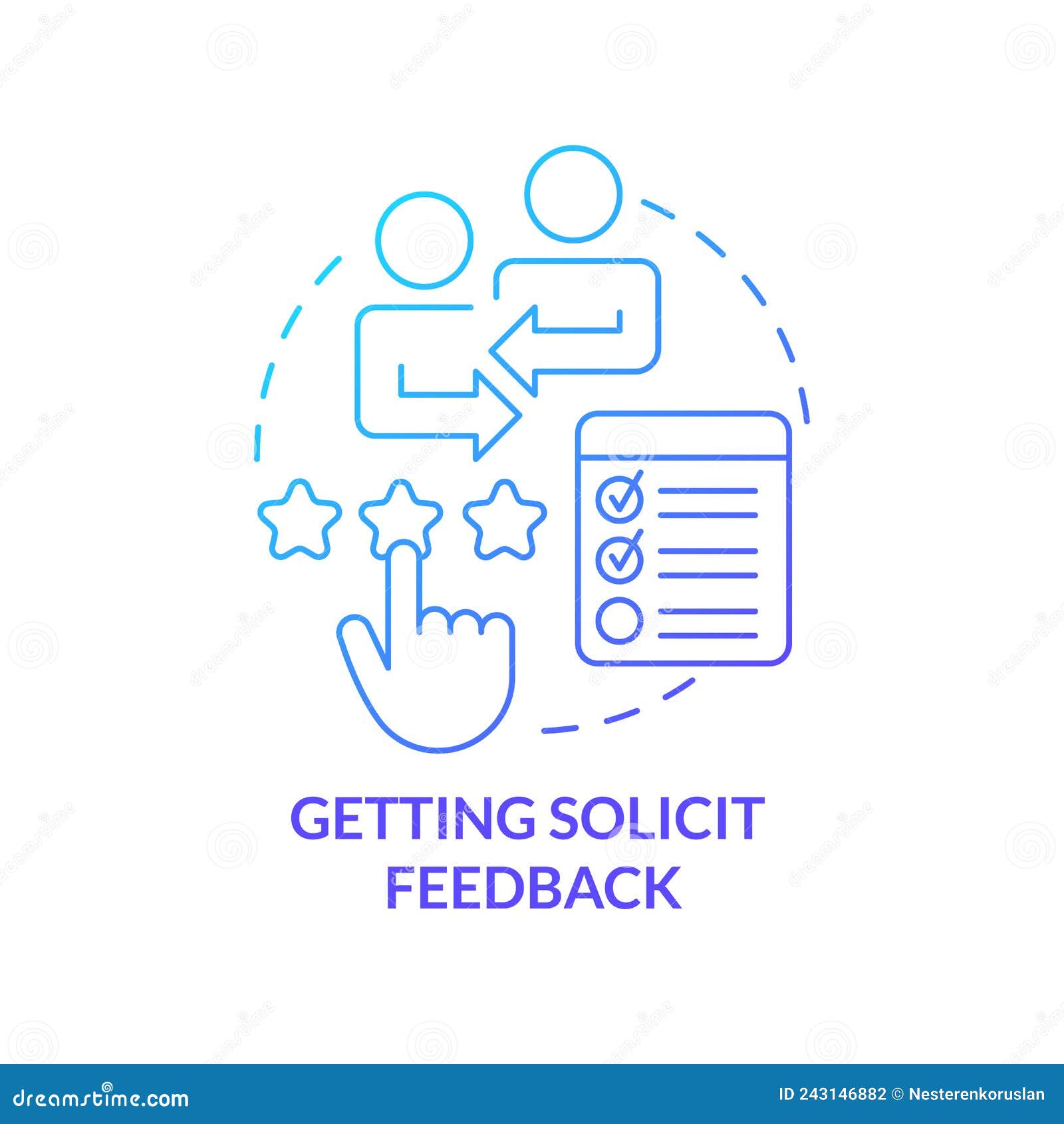 Getting Solicit Feedback Blue Gradient Concept Icon Stock Vector ... Getting Solicit Feedback Blue Gradient Concept Icon Stock Vector ...