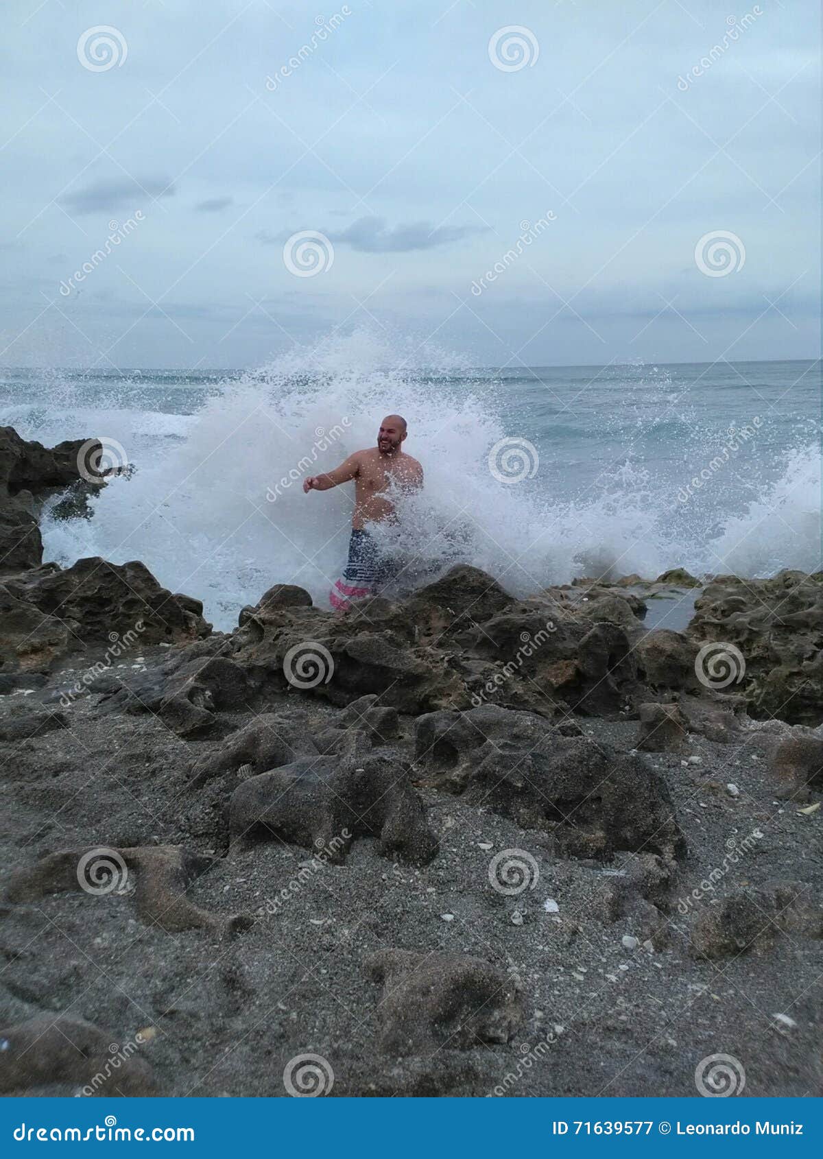 Getting Splashed by Summer Waves Stock Image - Image of summer, waves ...