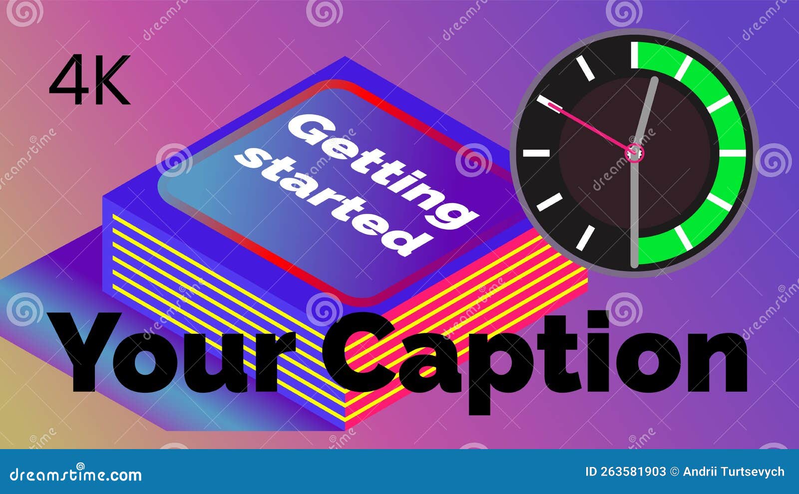 Getting Started Guide, 16x9 Video Cover, Vector Web Banner Stock ...