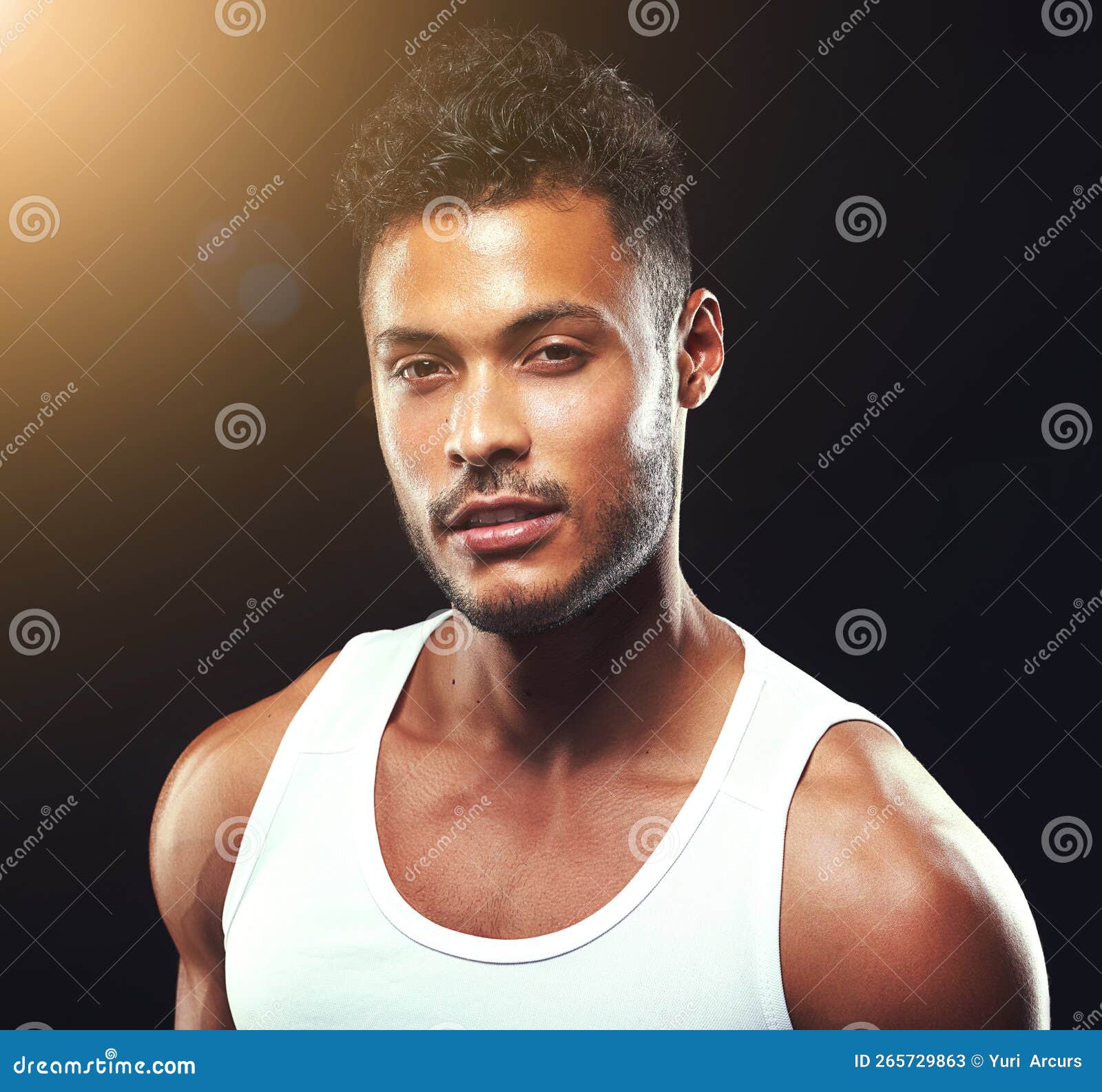 Getting Stronger with Each Workout. Studio Shot of a Fit Young Man ...