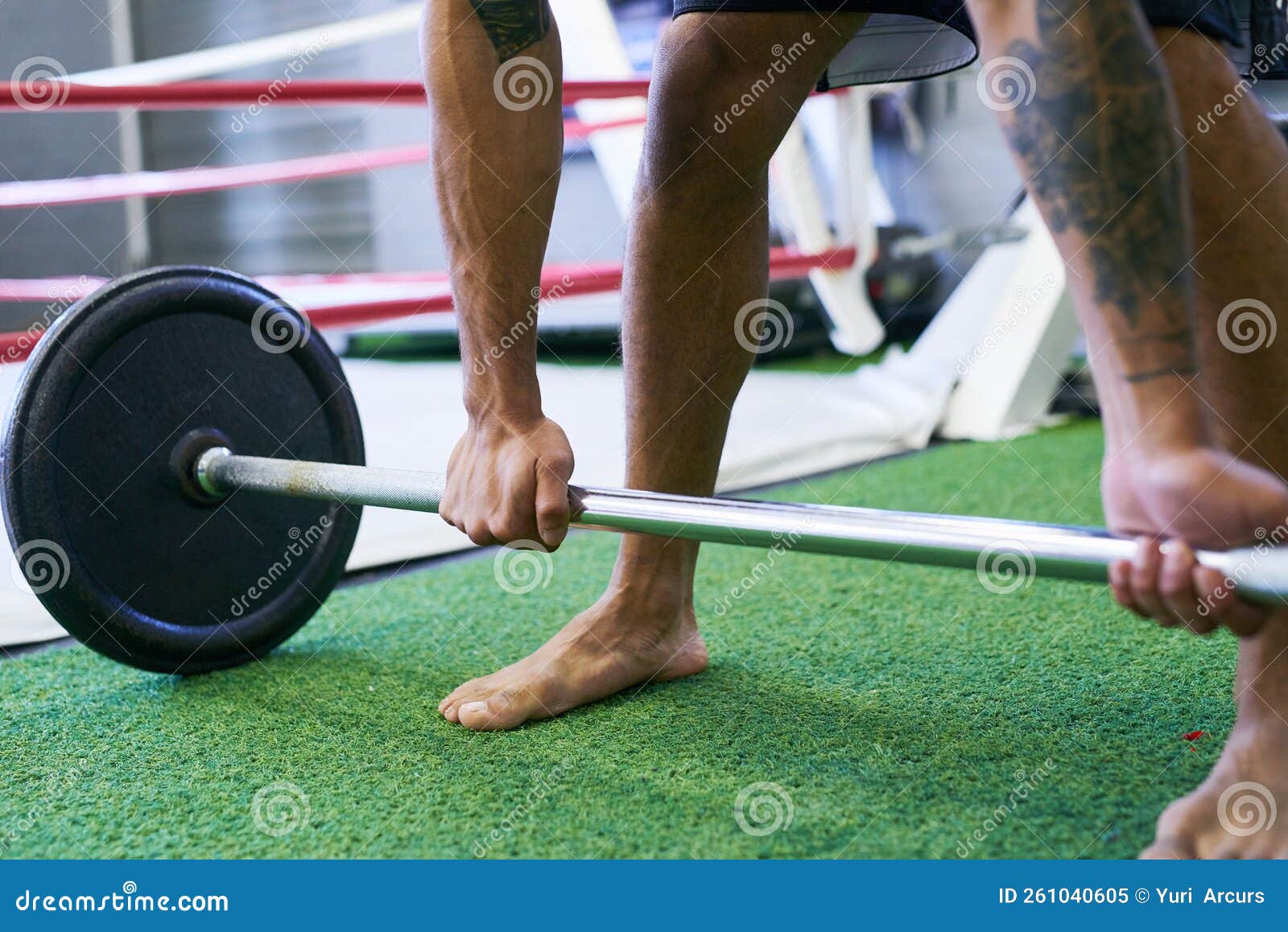 Getting Stronger with Every Lift. an Unrecognizable Man Going through ...